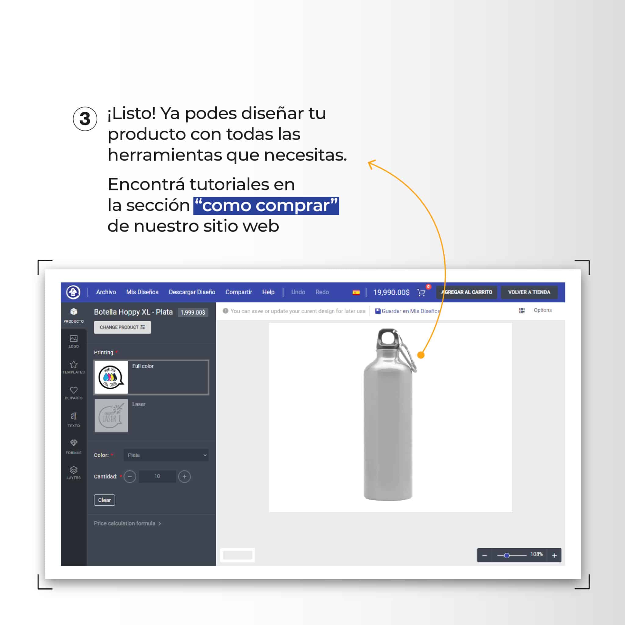 Botella Hoppy XL Basic – Print Me
